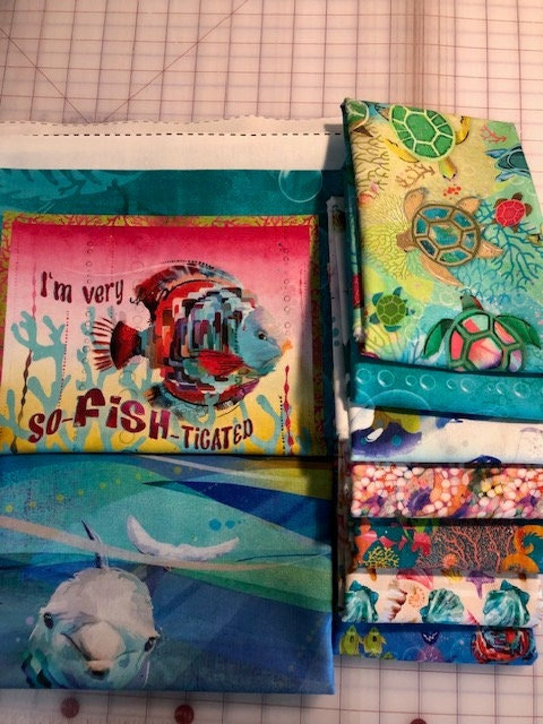 Shining Sea Half Yard Bundle by Connie Haley for 3 Wishes Fabric 7 ...