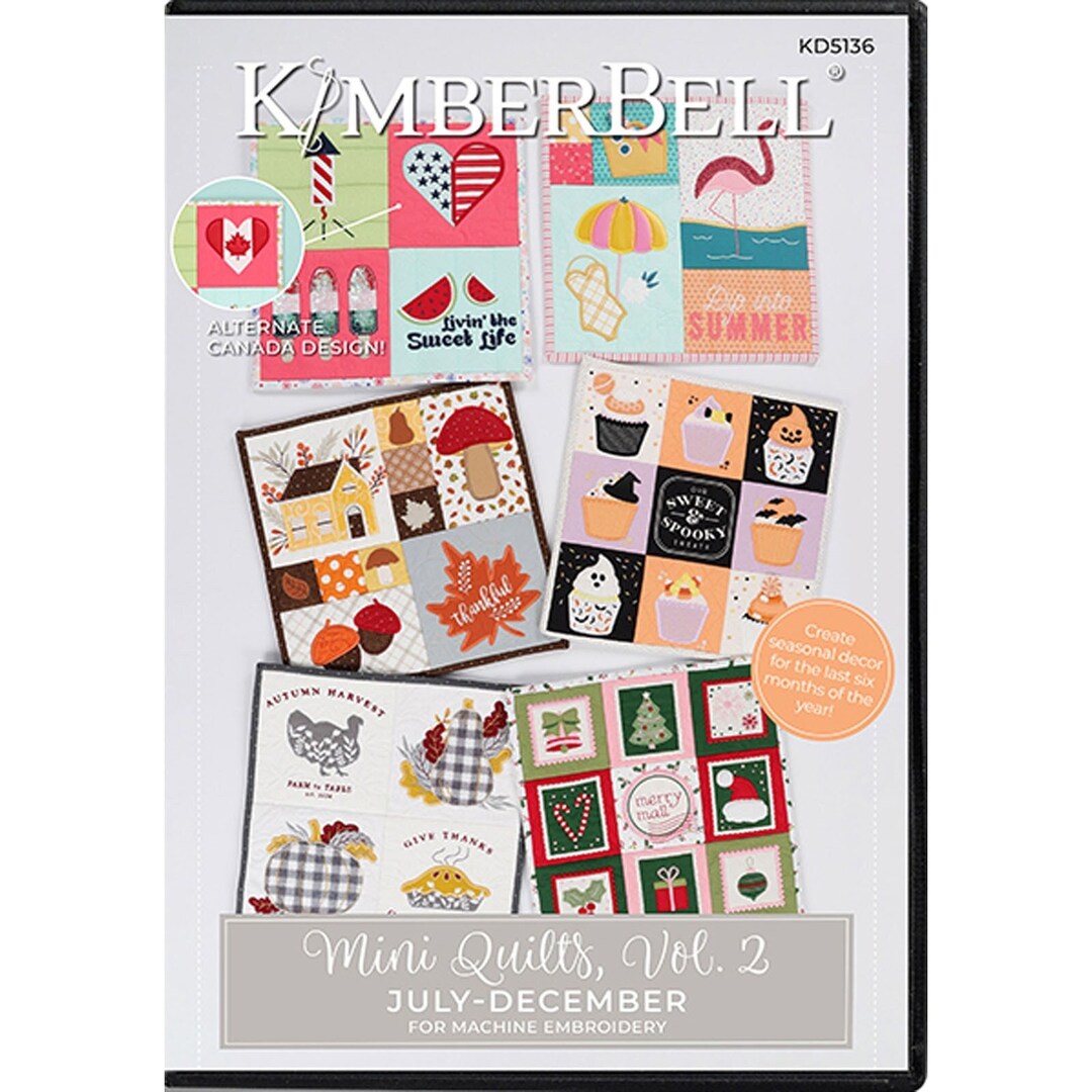 Mini Quilts, Vol 2: July to December Machine Embroidery CD by ...