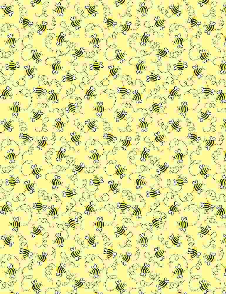 Swirling Bees From What's the Buzz Collection by Timeless Treasures ...