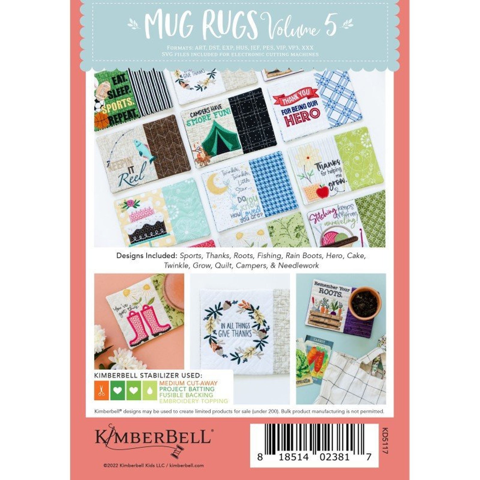 Mug Rugs Vol 5 for Machine Embroidery by Kimberbell Design - Etsy