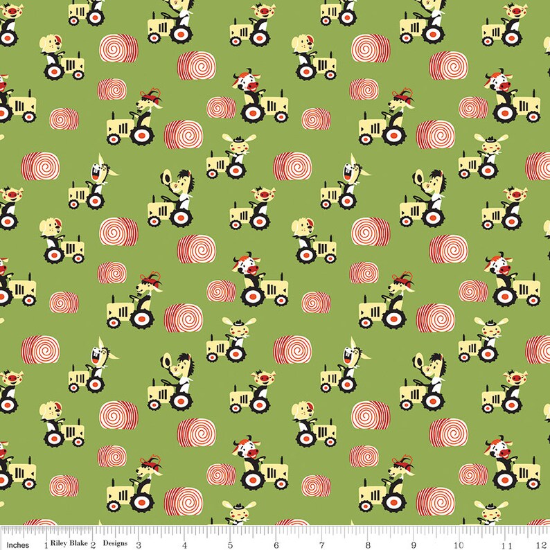 Harmony Farm by Shawn Wallace Happy Havester Green C6692 | Etsy Harmony Farm by Shawn Wallace Happy Havester Green C6692 | Etsy