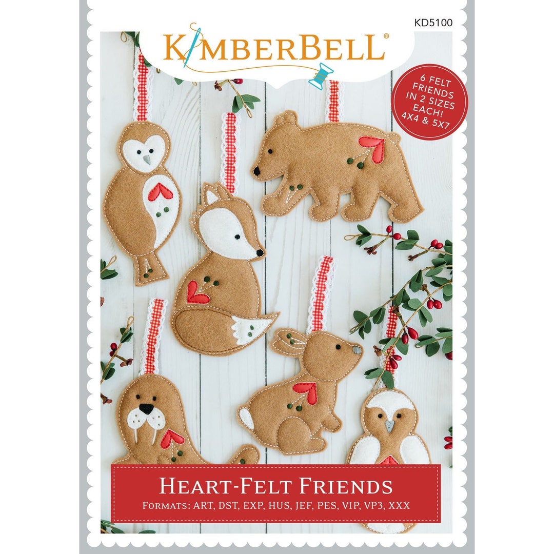 Heart-felt Friends by Kimberbell Designs for Machine Embroidery ...