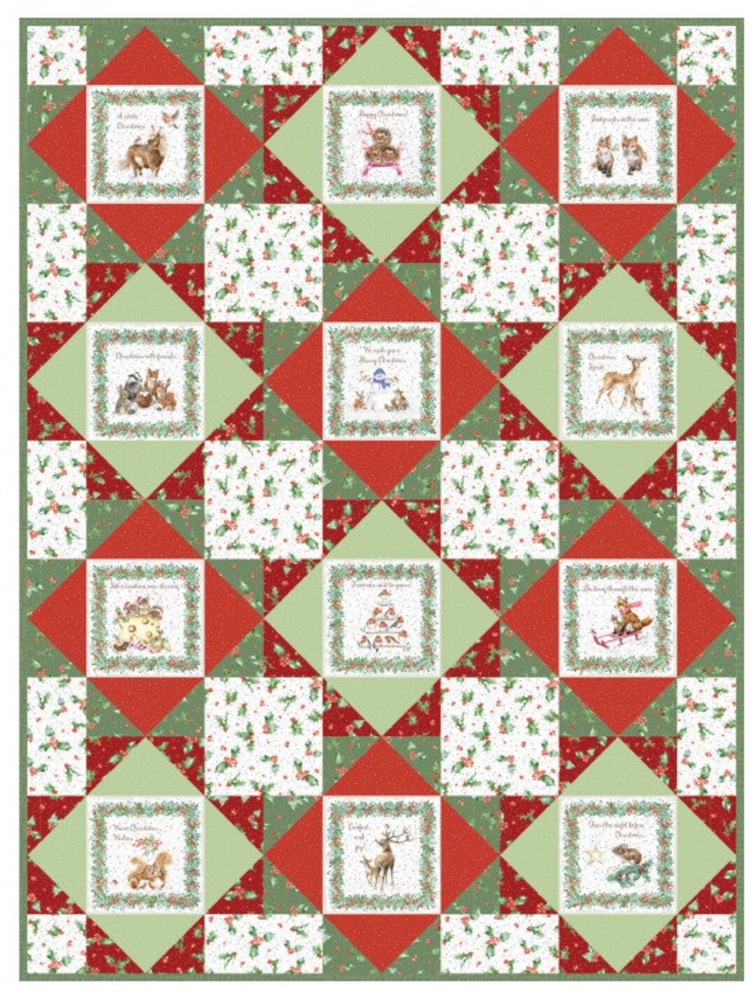Duffy Quilt Fabric Kit With Free Pattern Featuring One Snowy - Etsy UK