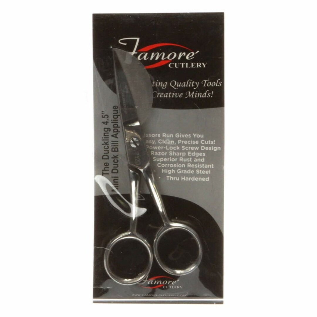 Mini Duckbill Appliqué Scissors by Famore - 712D - 4.5