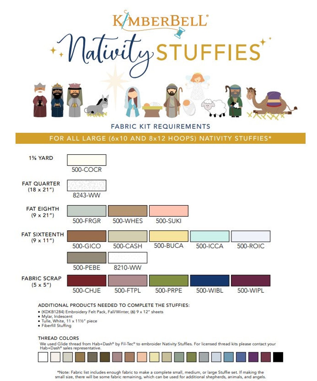 Nativity Stuffies Fabric Kit by Kimberbell Designs - Etsy