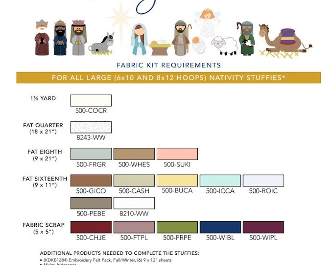 Nativity Stuffies Fabric Kit by Kimberbell Designs - Etsy