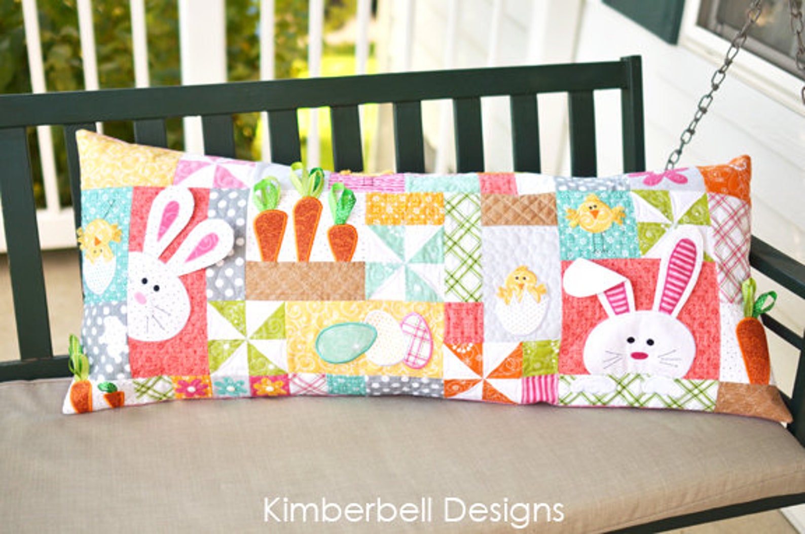 Hoppy Easter Bench Pillow Machine Embroidery CD by - Etsy
