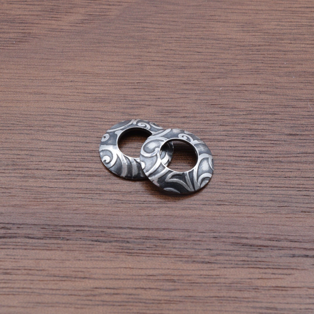 Large Hole Bead Caps, Scroll Design, in Recycled Sterling Silver. - Etsy