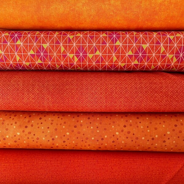 Fat Quarter Bundle Orange - Etsy