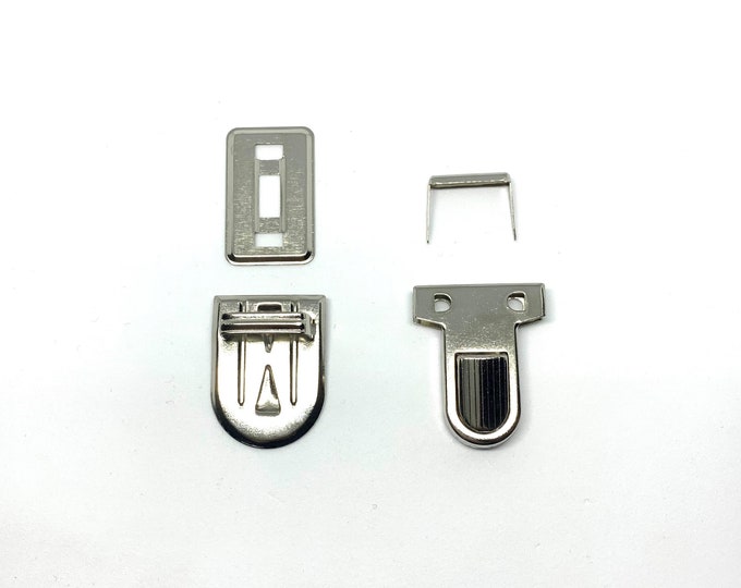 Tuck Lock Silver Coloured 25mm 1 Inch Bag Making Hardware Single or 2pk ...