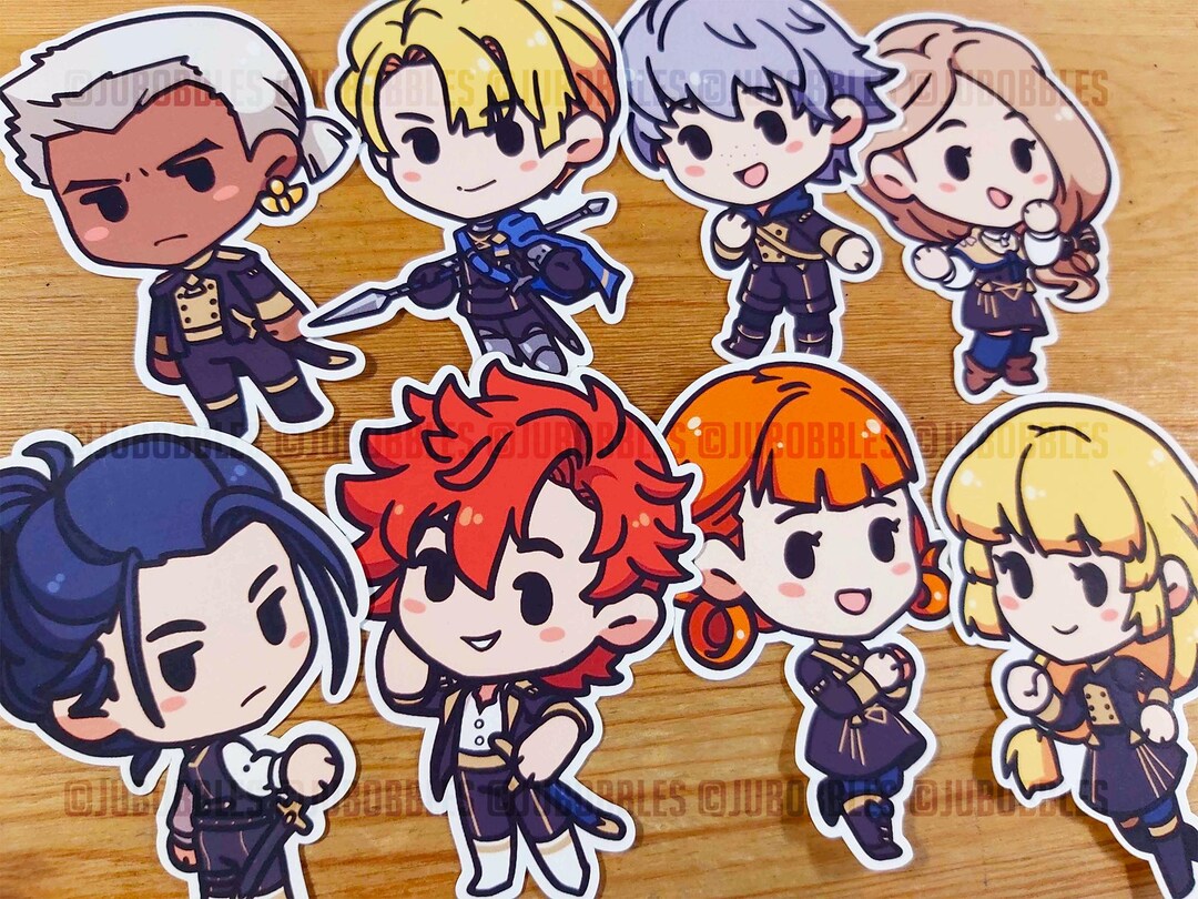 Fire Emblem Stickers -- Blue Lions Set || Dimitri Sylvain Felix Annette ...