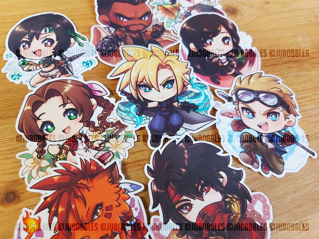 Final Fantasy 7 Stickers Cloud Tifa Aerith Rebirth Barret Cait Sith Red ...
