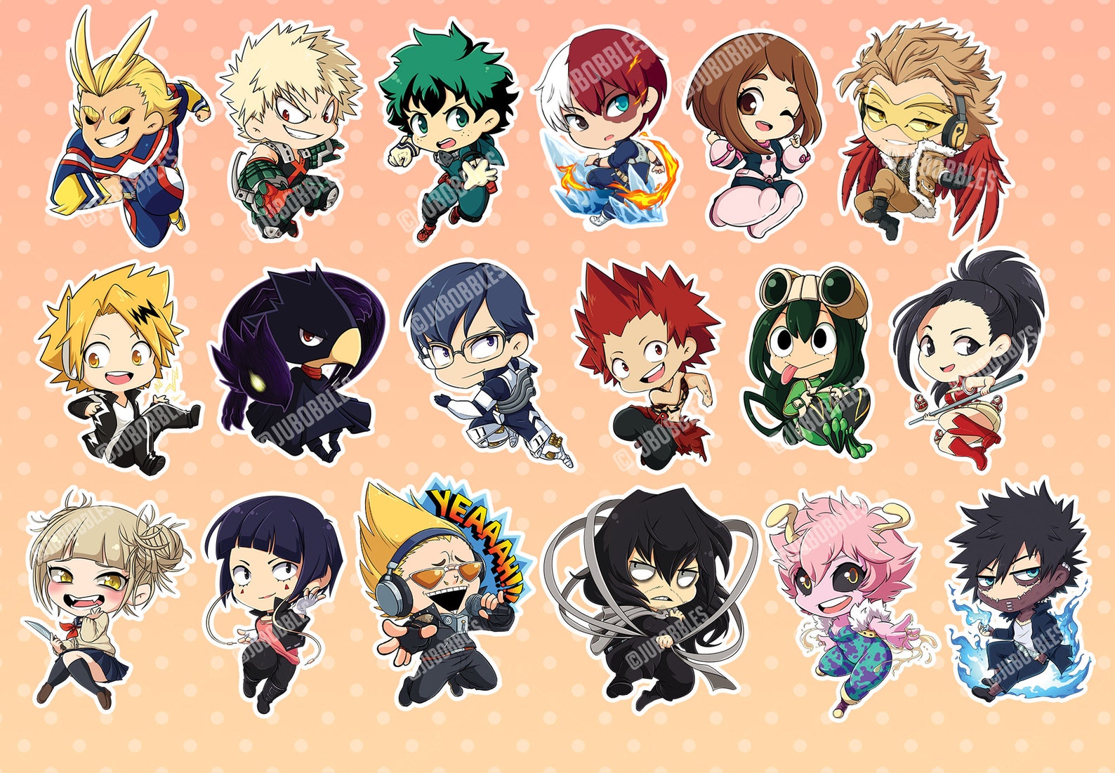 My Hero Academia Stickers BNHA Boku Cute Kawaii Stationary | Etsy