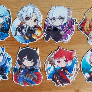 Final Fantasy XIV Stickers FFXIV Aymeric De Borel G'raha Ysayle ...