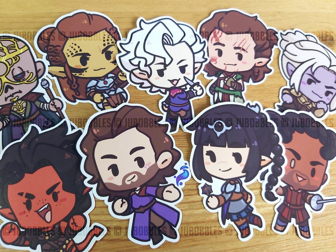 BG3 Gloss Chibi Stickers | Baldur's Gate Astarion Gale Shadowheart Wyll ...