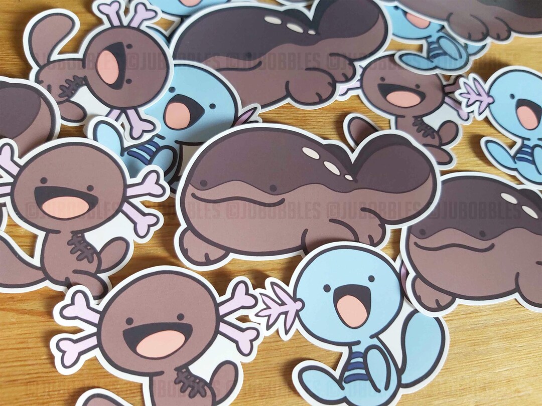 Wooper Family Sticker Set || Pokemon Clodsire Cute Water Type - Etsy
