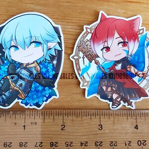 Final Fantasy XIV Stickers FFXIV Aymeric De Borel G'raha Ysayle ...