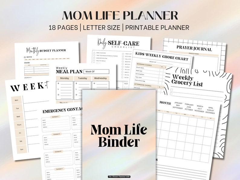 Mom Life Binder Printable Planner, Household Planner, Daily Planner ...