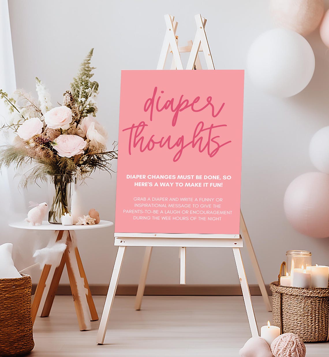 Baby Shower Station Sign Diaper Station, Baby Shower Decor, 16x24 ...