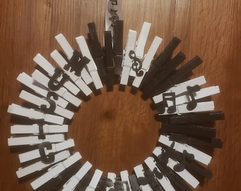 Black and White Music Note Decor, Personalized Gift Idea, Floral Decor ...