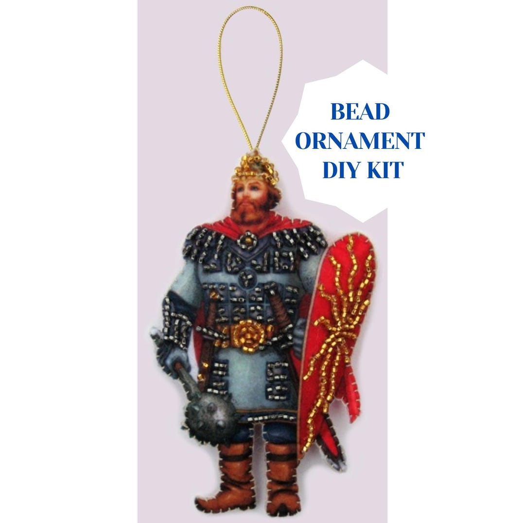 Mighty Knight Bead on Felt Embroidery DIY Christmas Ornament Kit for ...