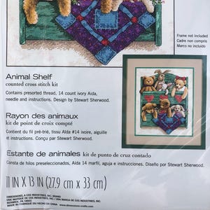 Animal Shelf Dimensions Counted Cross Stitch Kit 13684 Cute Toys Teddy ...