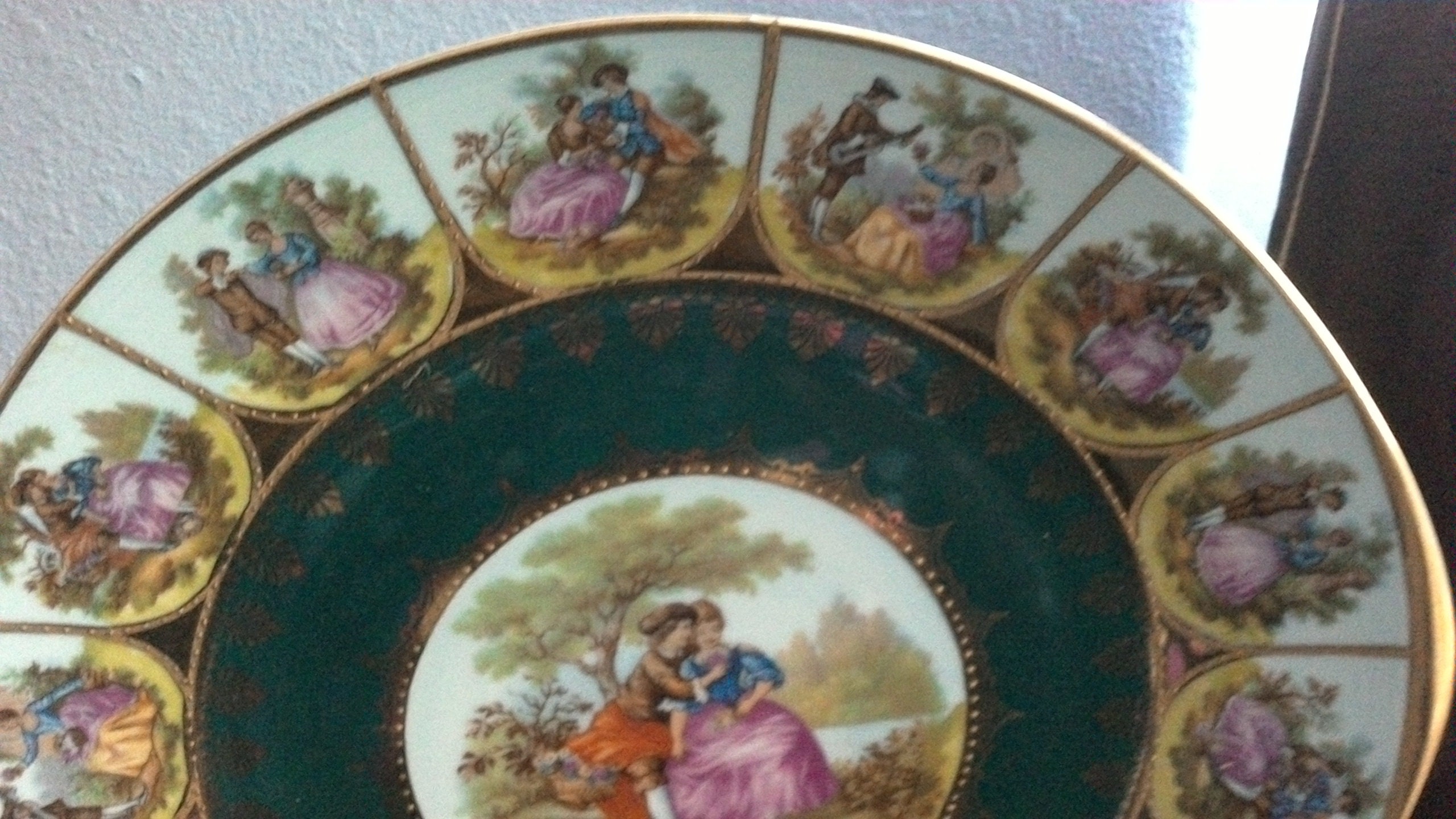 STW Bavaria Hand Painted Plate, Fragonards Germany Plate, Vintage ...