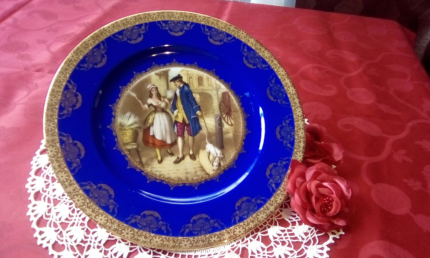 Bavaria Western Germany Plate, Vintage Hand Painted Plate With Gold ...