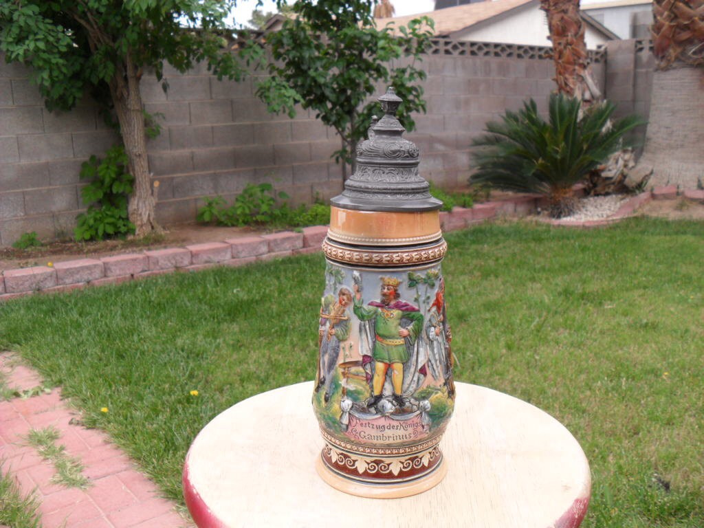 King Gambrinus German Beer Stein, Wester Germany Beer Stein, Vintage ...