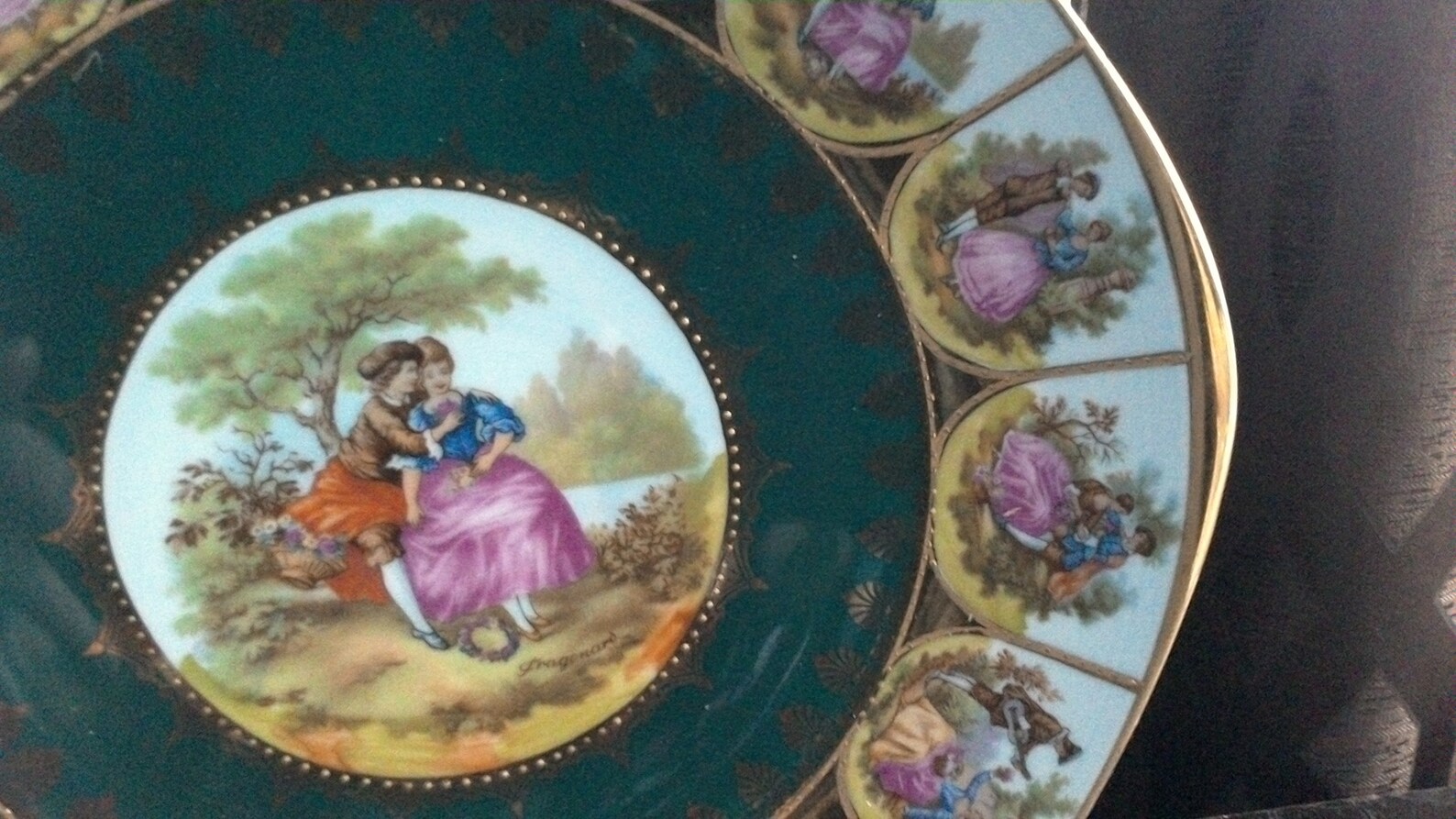 STW Bavaria Hand Painted Plate, Fragonards Germany Plate, Vintage ...