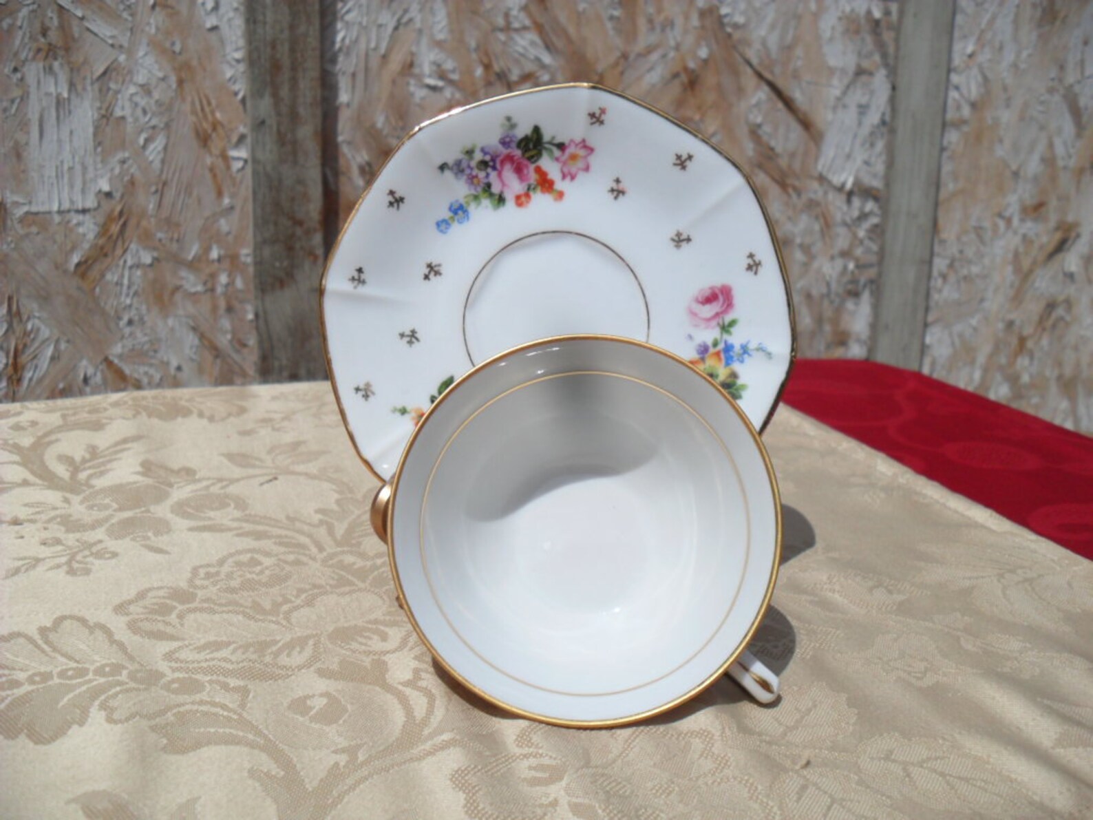 Tea Cup and Saucer Set, Made in France Tea Set, Hand Painted Tea Set - Etsy