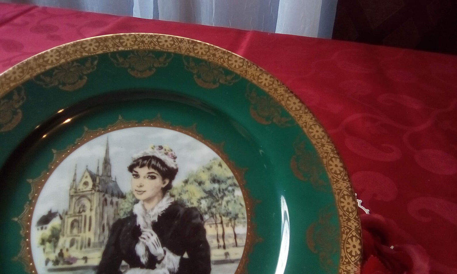 Vintage Western Germany Plate, Collector Plate, Green Plate With Hand ...