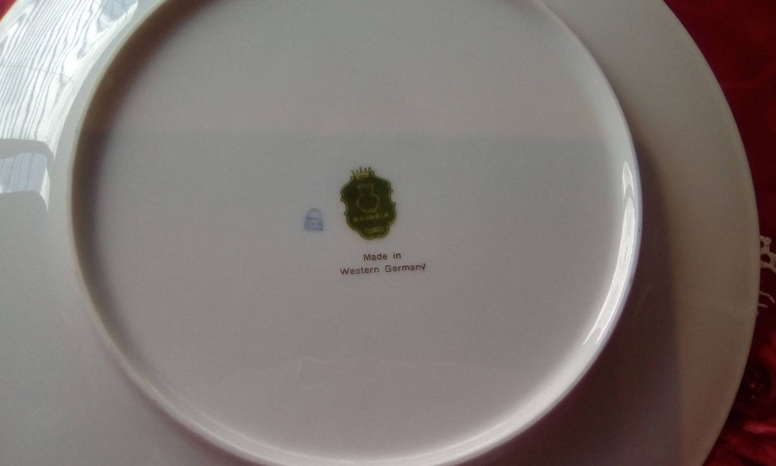 Vintage Western Germany Plate, Collector Plate, Green Plate With Hand ...