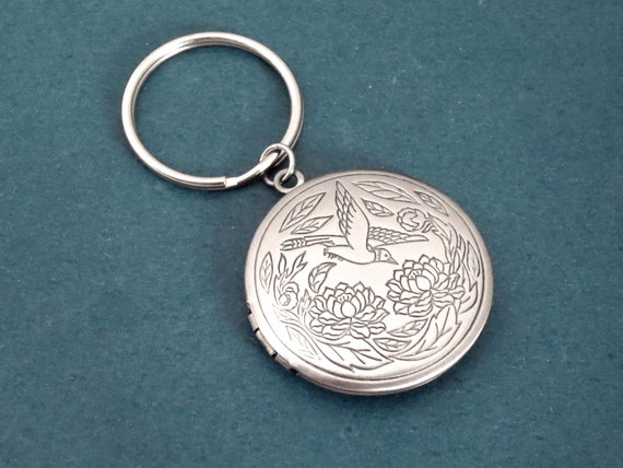 Bird and Flowers Rocket Key Ring Vintage Style Keychain | Etsy