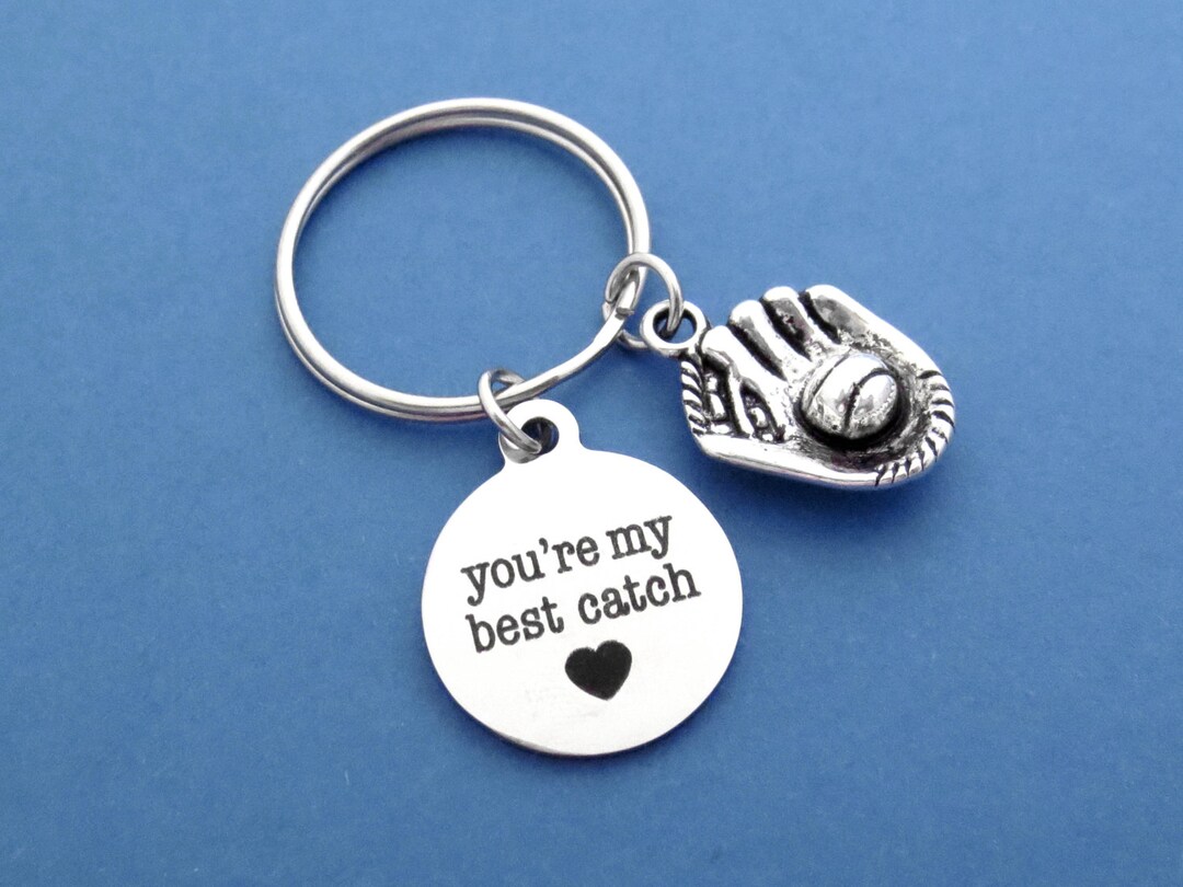You're My Best Catch Key Ring, Baseball Glove Key Chain, Love Key Ring ...