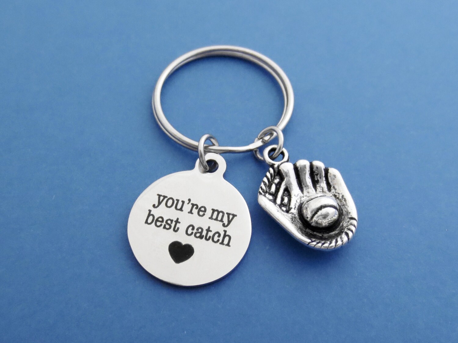 You're My Best Catch Key Ring, Baseball Glove Key Chain, Love Key Ring ...