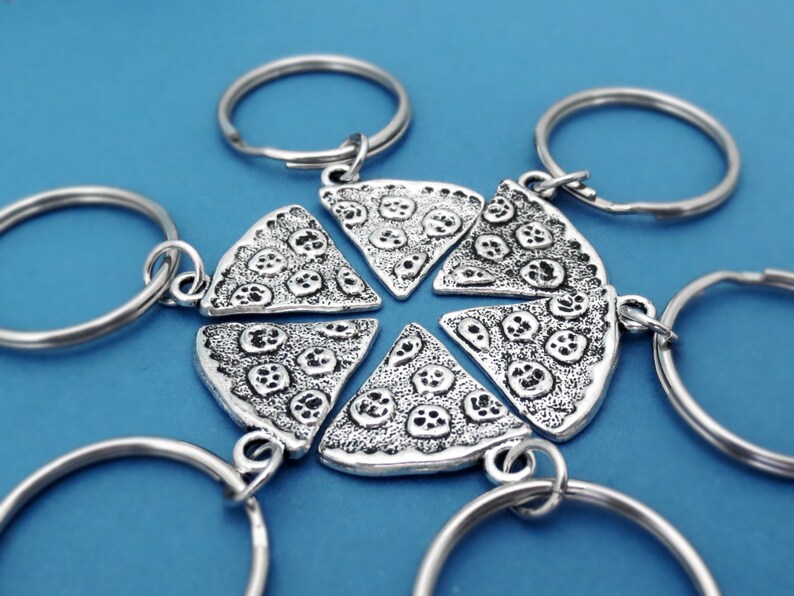 Pizza Keychain Pizza Keyring Key Chain Key Ring Best - Etsy Canada