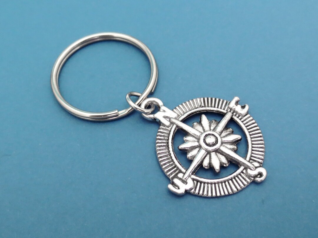 Compass, Keychain, Nautical, Compass, Sail, Keyring, Key, Chain, Key ...