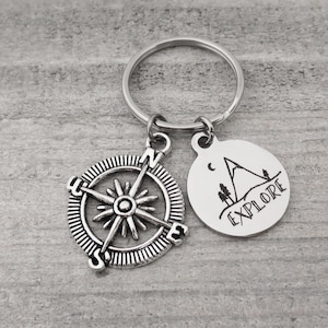Explore, Rock Climber, Explorer, Silver, Key Ring, Nature Lover, Hiking ...