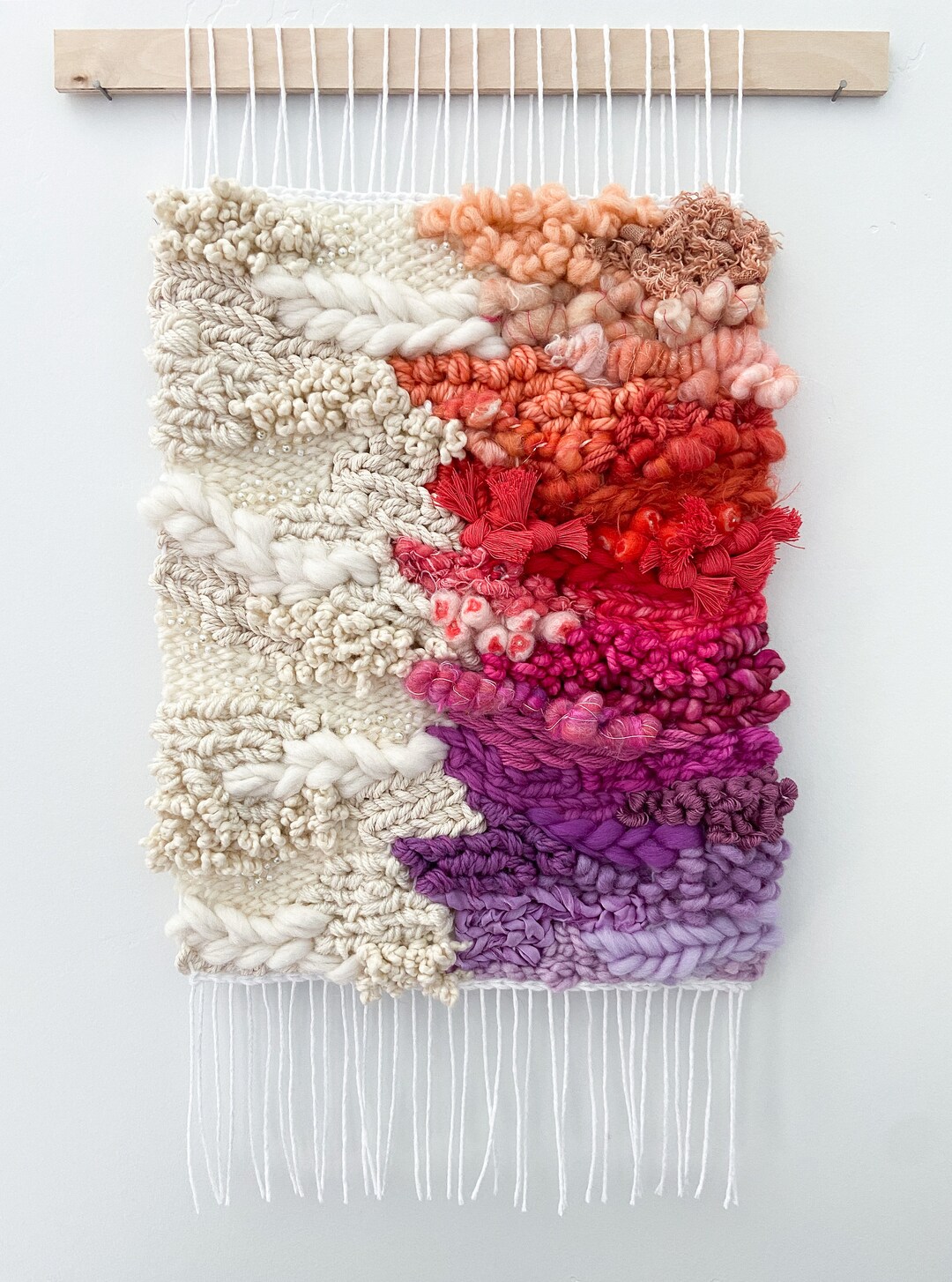 Transitions - Rainbow Weaving - Woven Art - Handmade Wall Hanging ...