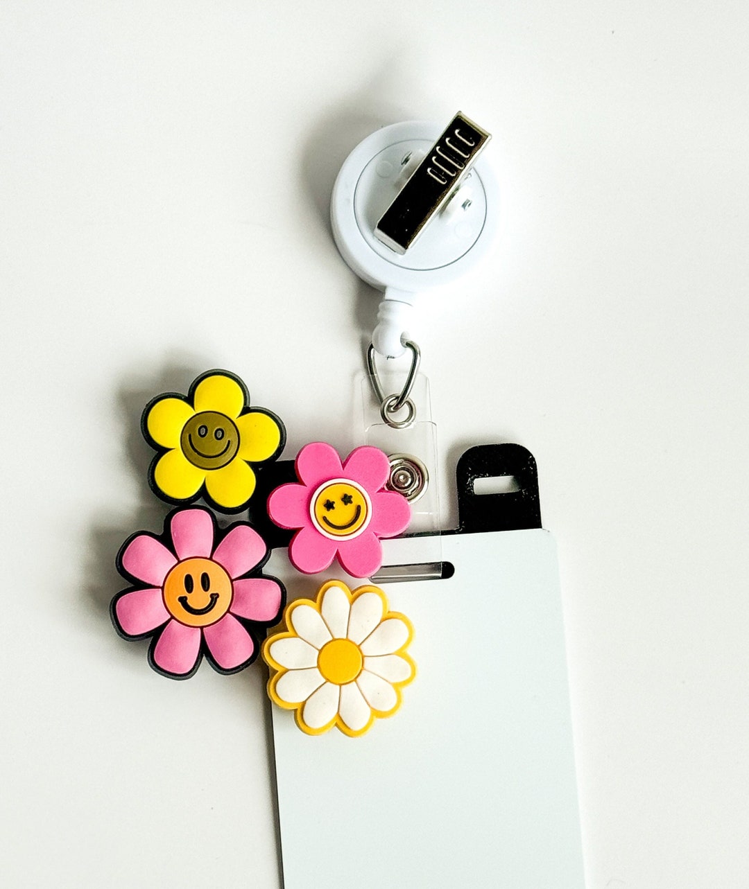 Badge Topper / CHARM COLLECTION - Flowers CHARM - Charm Only - Etsy