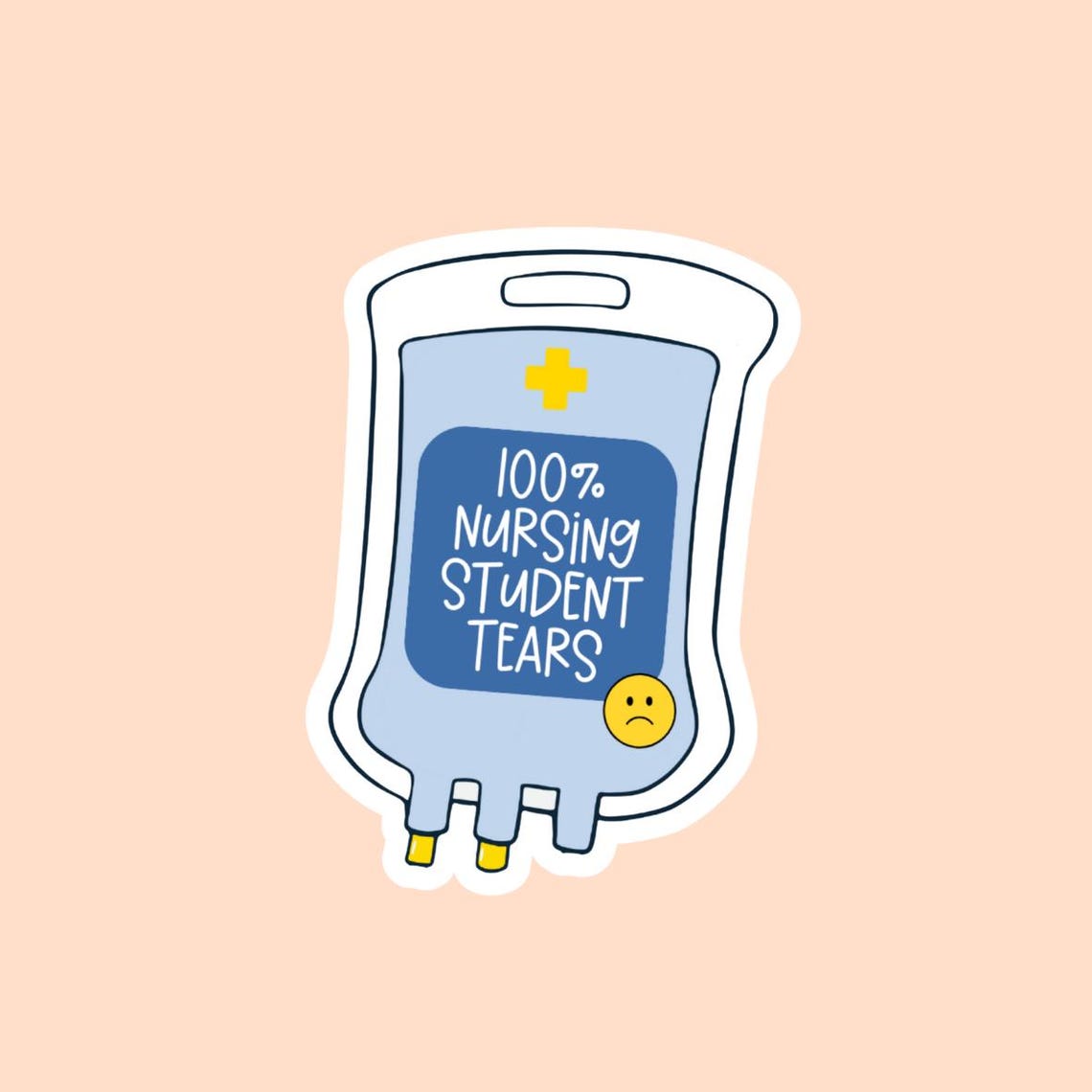 Nursing Student Tears Add-on | Funny Nurse Badge Topper | Nursing ...