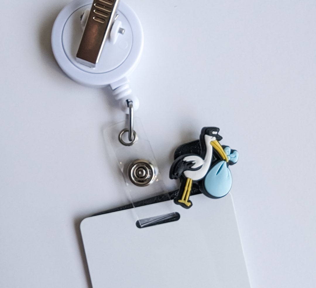 Badge Topper / CHARM COLLECTION Stork Labor Delivery Charm - Etsy