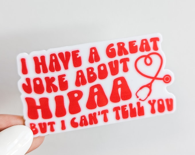 HIPAA Joke / Medical Humor / PLASTIC Add on / 14B10 - Etsy