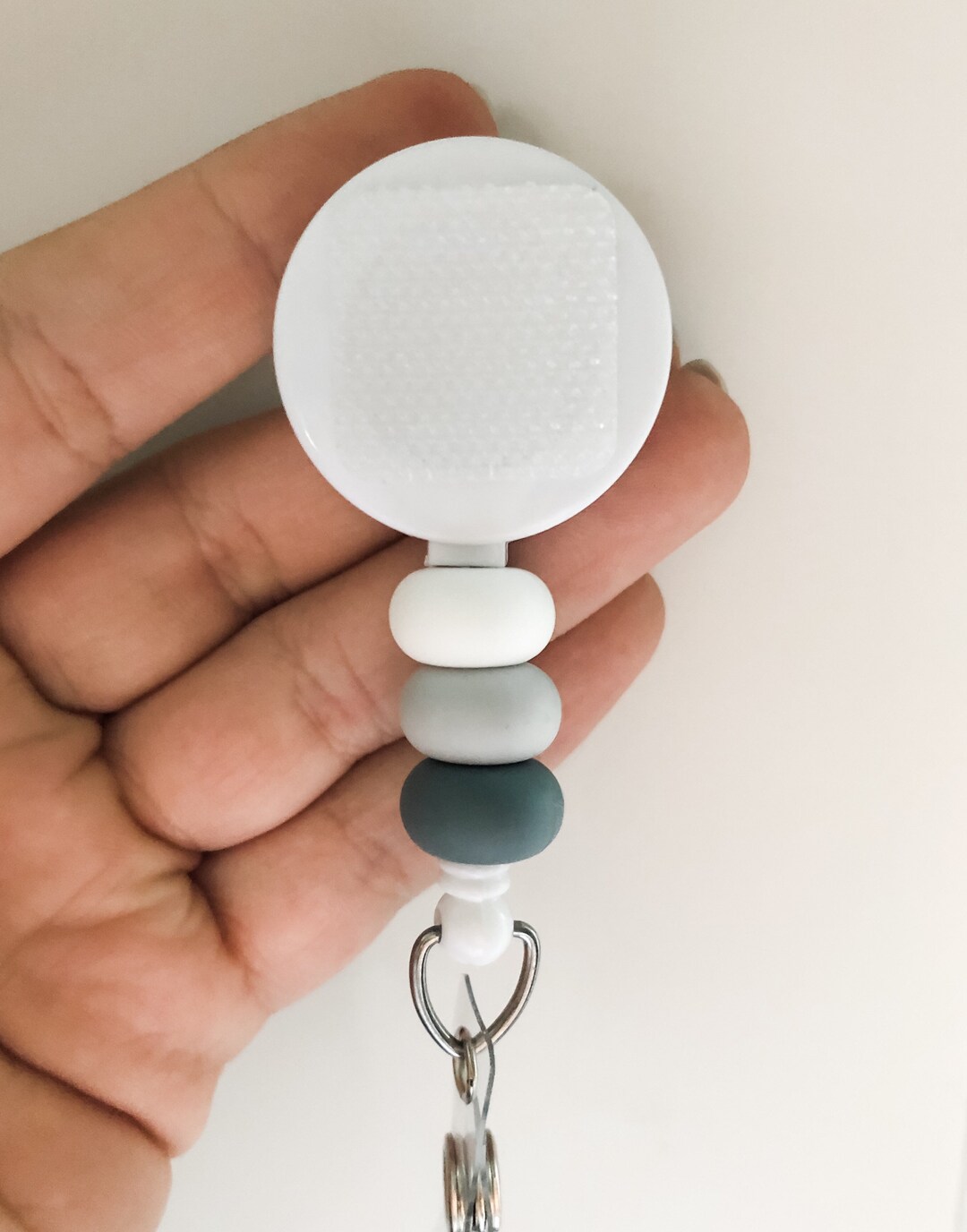 Decorative GREY Interchangeable Badge Reel - Etsy