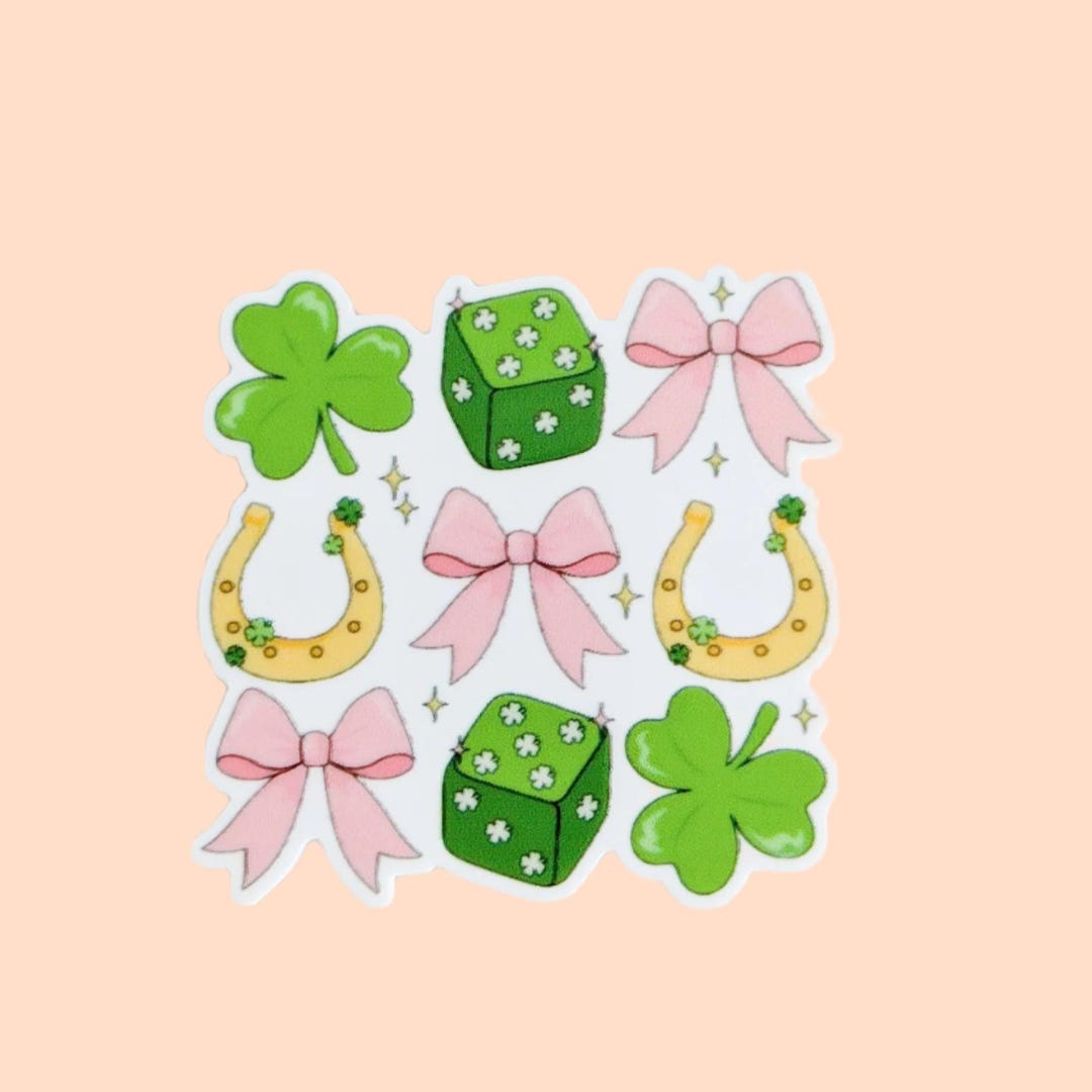 St Pats Day Lucky Shamrock / PLASTIC Add On - Etsy