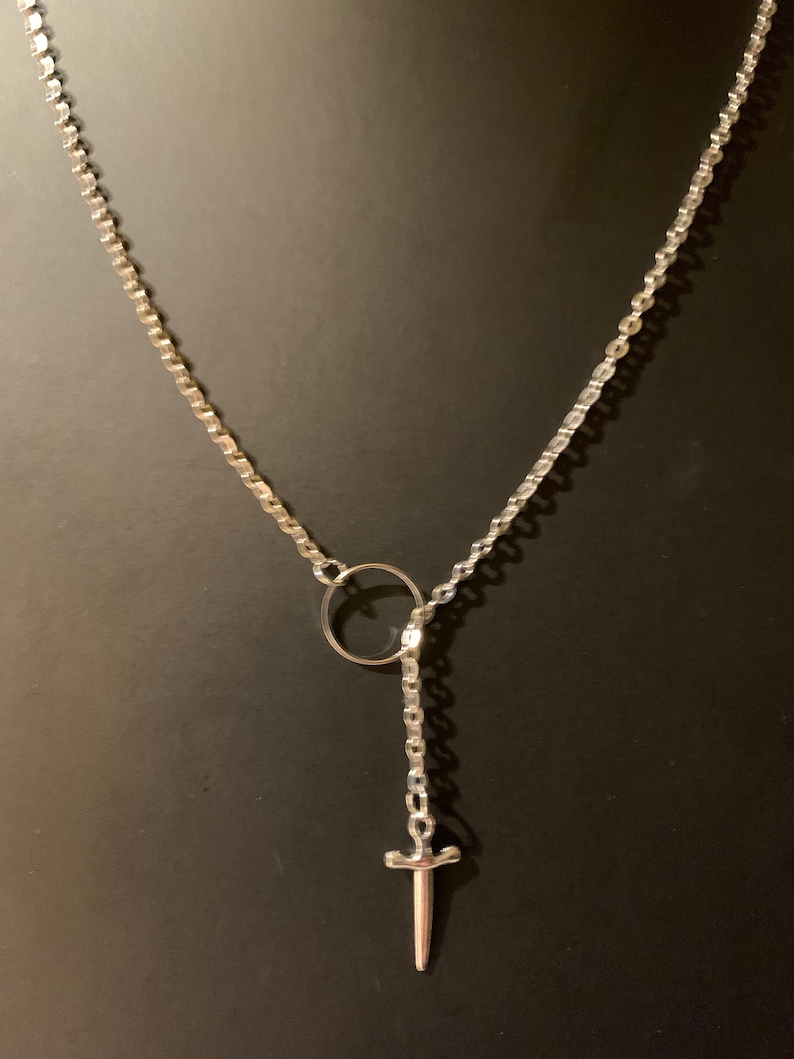 POST MALONE Inspired Sword Y-chain Necklace // “circles” - Etsy