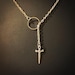 POST MALONE Inspired Sword Y-chain Necklace // circles - Etsy