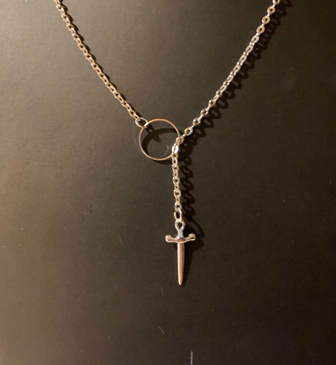 POST MALONE Inspired Sword Y-chain Necklace // “circles” - Etsy