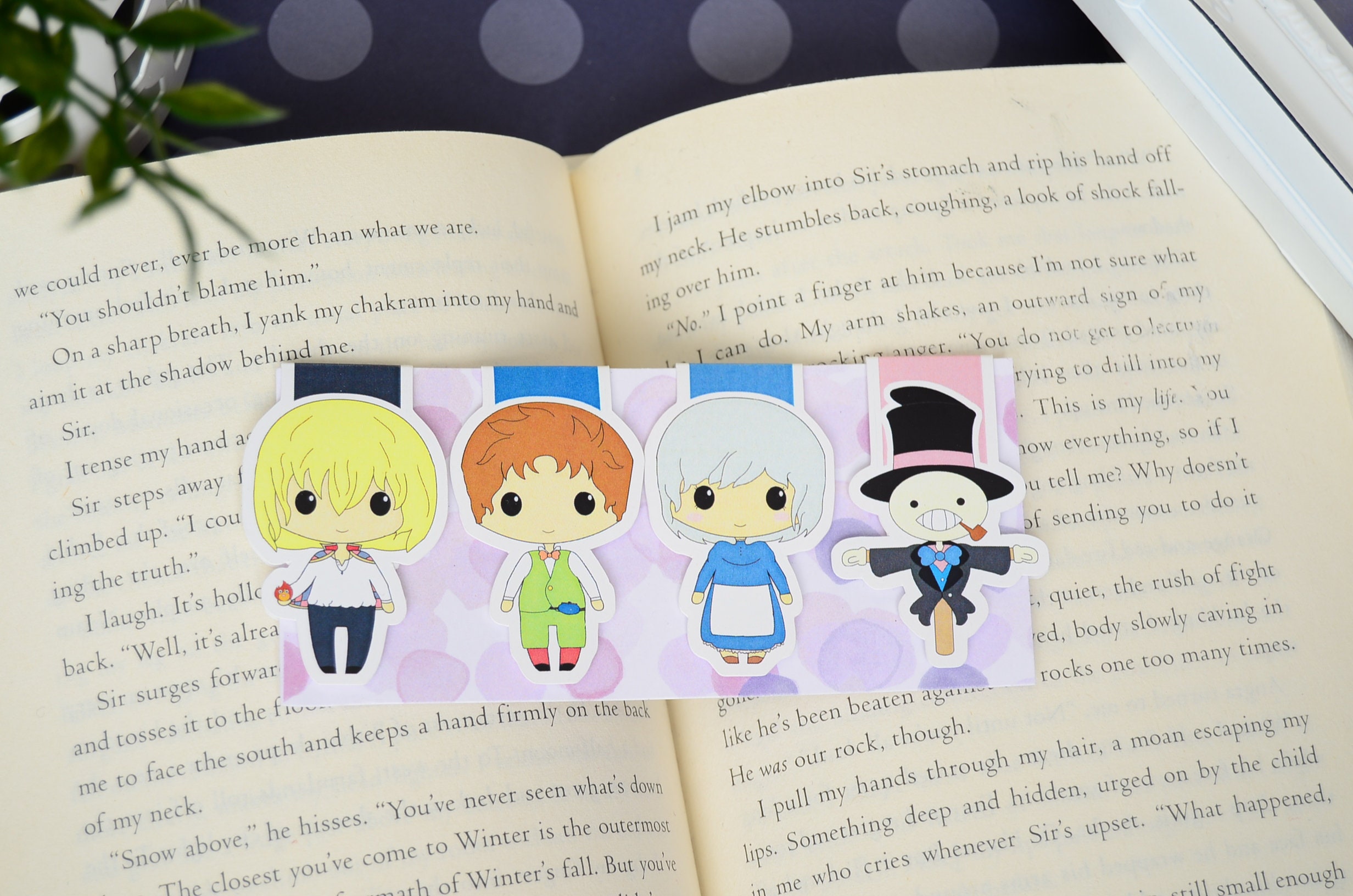 Howls Moving Castle Magnetic Bookmark Etsy
